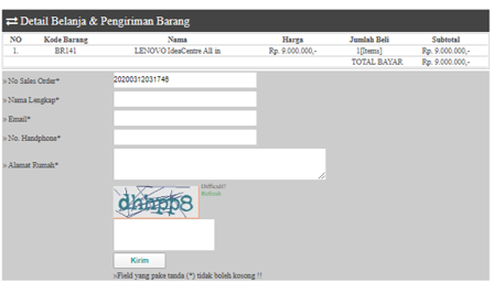 Membeli Barang di Online Shop King Iqbal