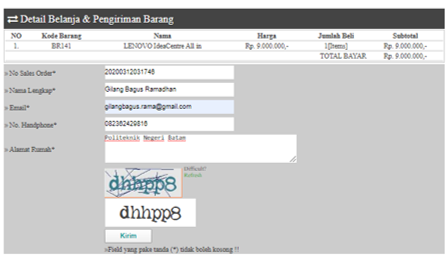 Membeli Barang di Online Shop King Iqbal